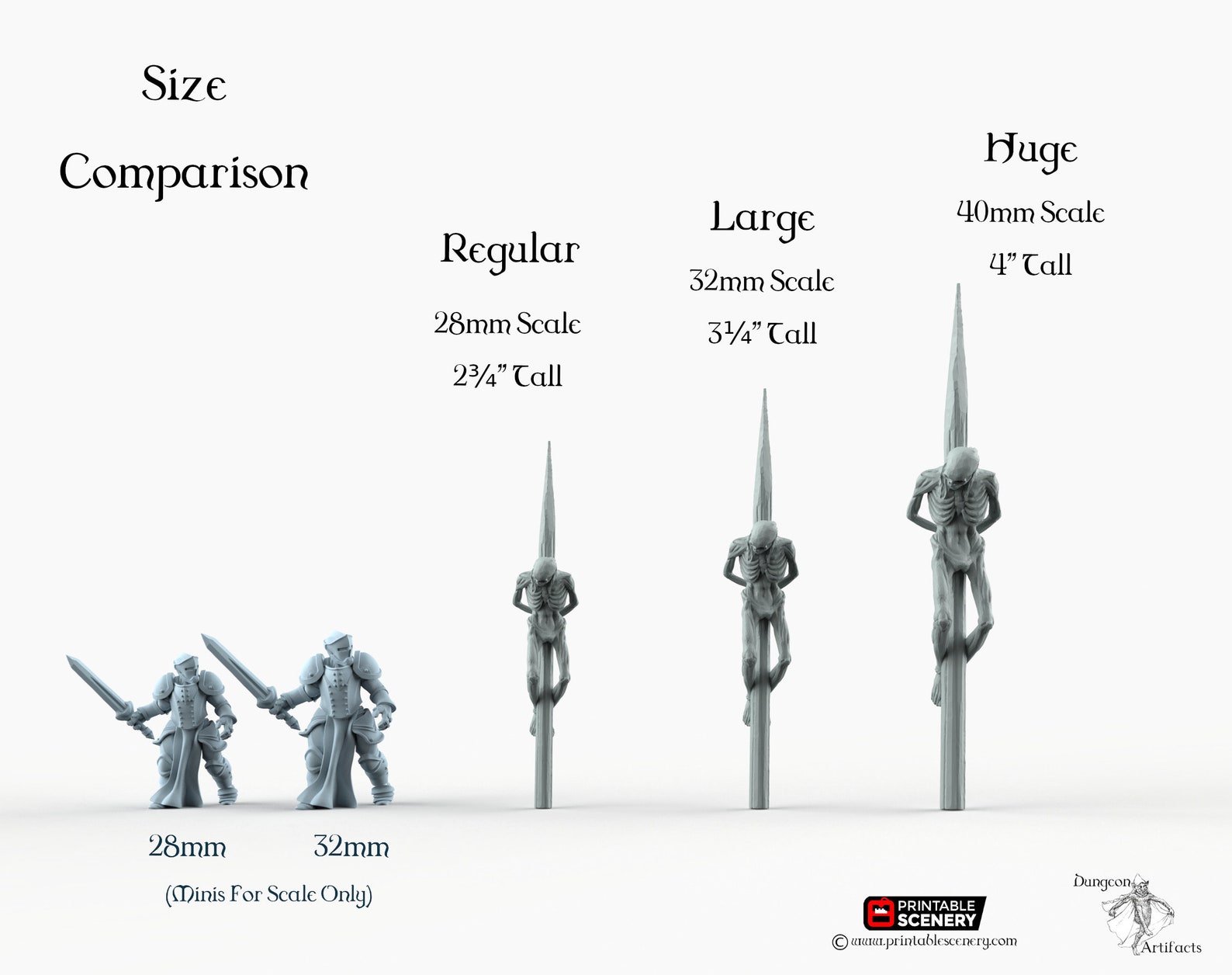 Impaled Skeletons 28mm 32mm 40mm Printable Scenery Shadowfey | Etsy