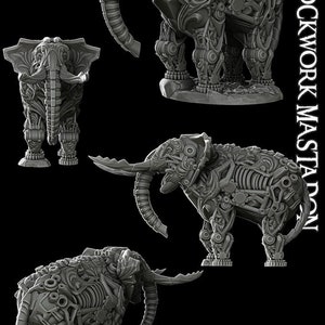 Clockwork Mastodon - Wargaming Miniatures Monster Mastadon Rocket Pig ...