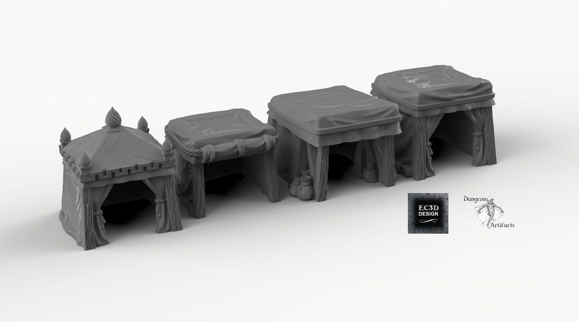 Small Desert Tent Set - 15mm 28mm 32mm Empire of Scorching Sands ...