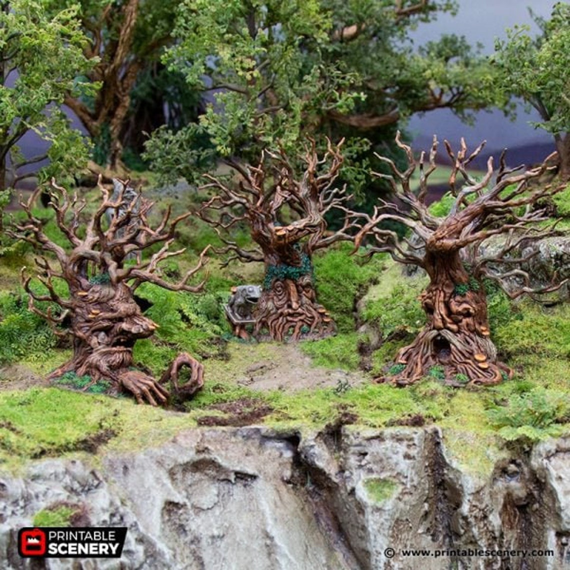 Sentient Trees (all 3) - Hagglethorn Hollow - Printable Scenery ...