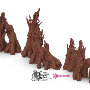 Swamp Tree Walls - 3dhexes Wargaming Terrain D&D Dnd - Etsy