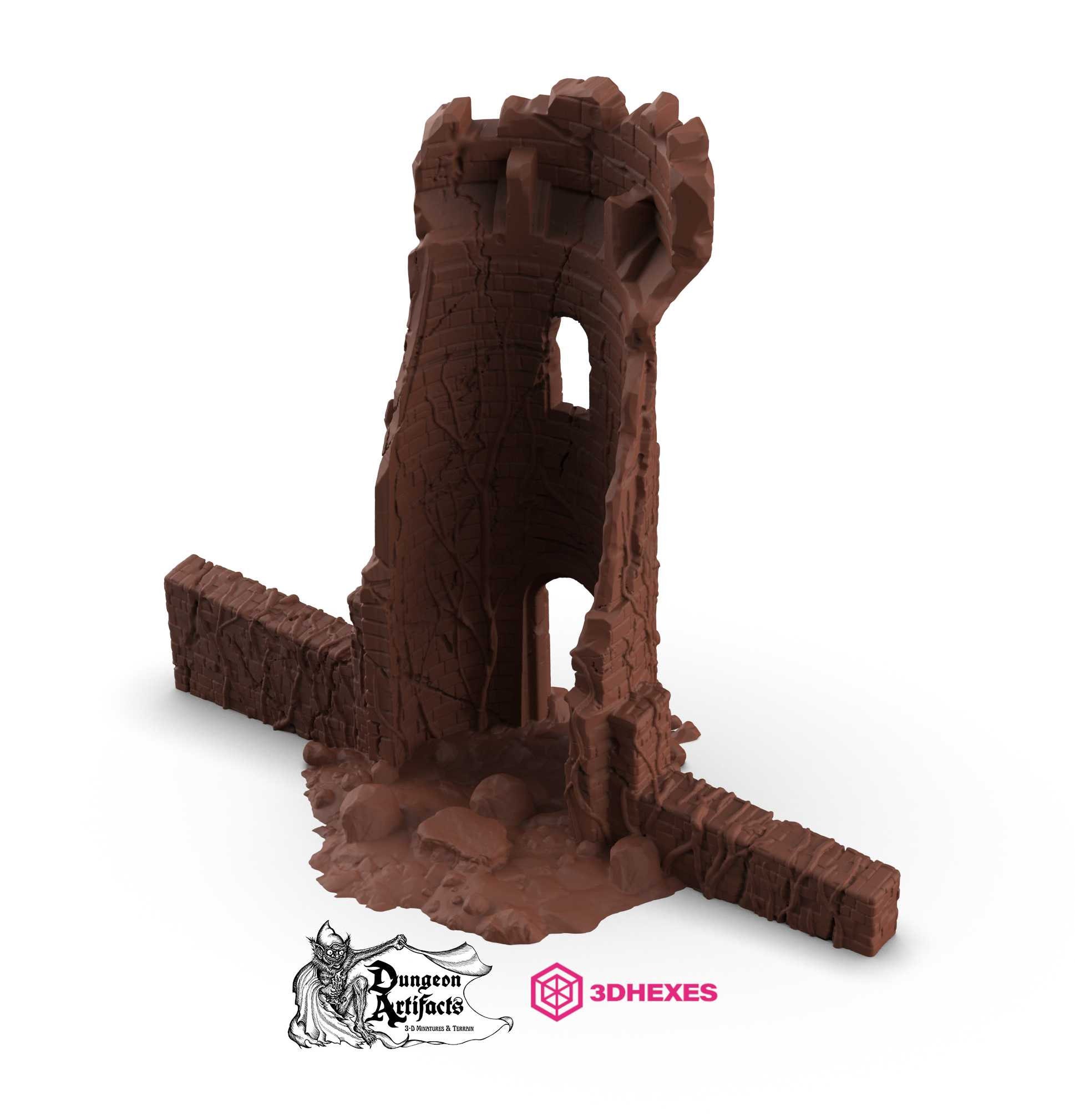 Ruined Swamp Tower 3dhexes Wargaming Terrain D&D Dnd - Etsy