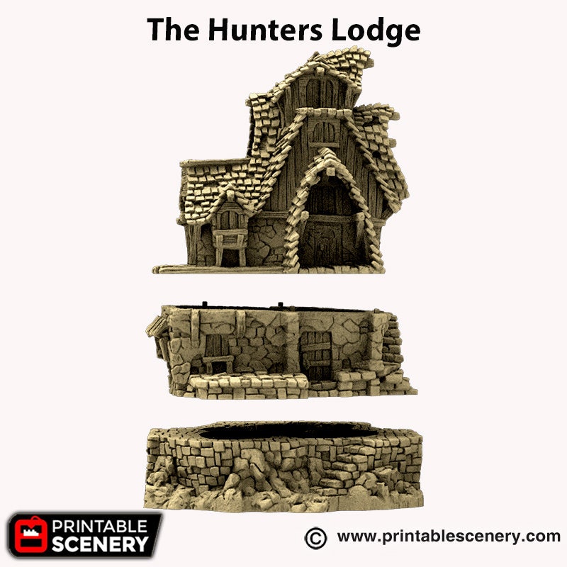 The Hunters Lodge - Hagglethorn Hollow Printable Scenery 15mm 20mm 28mm ...