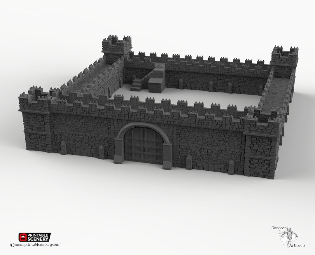 Winterdale Citadel Walls - Modular Medieval Castle Wall Set - 15mm 28mm ...