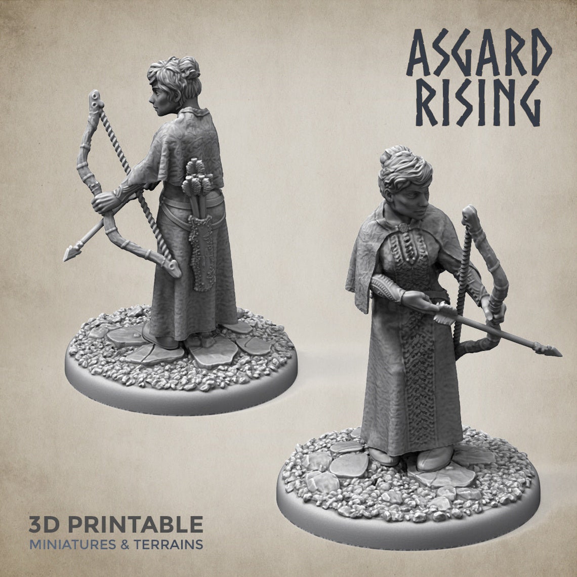 Villager Female Militia Set - Asgard Rising Miniatures - Wargaming D&d ...