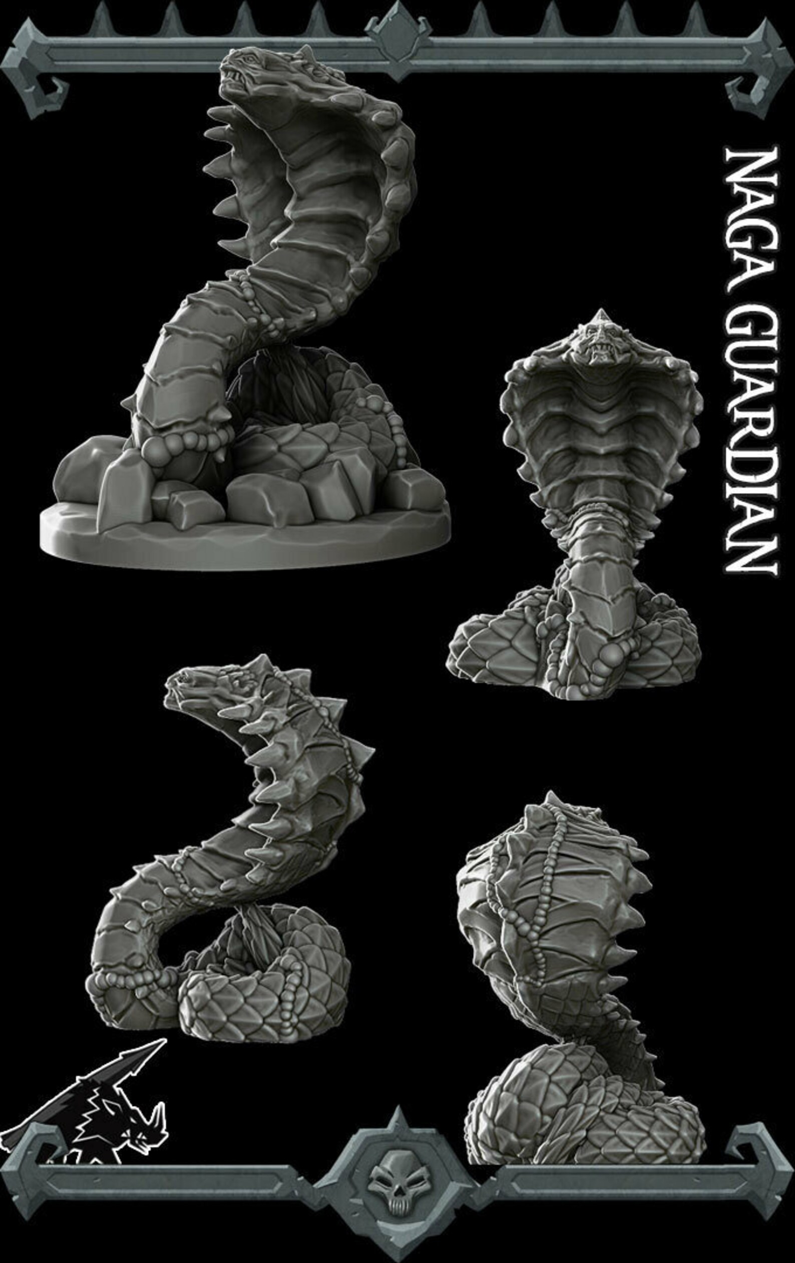 Naga Guardian Wargaming Miniatures Monster Rocket Pig Games | Etsy