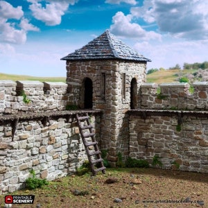 Norman Fort Walls - Corner Towers - King and Country - Printable ...