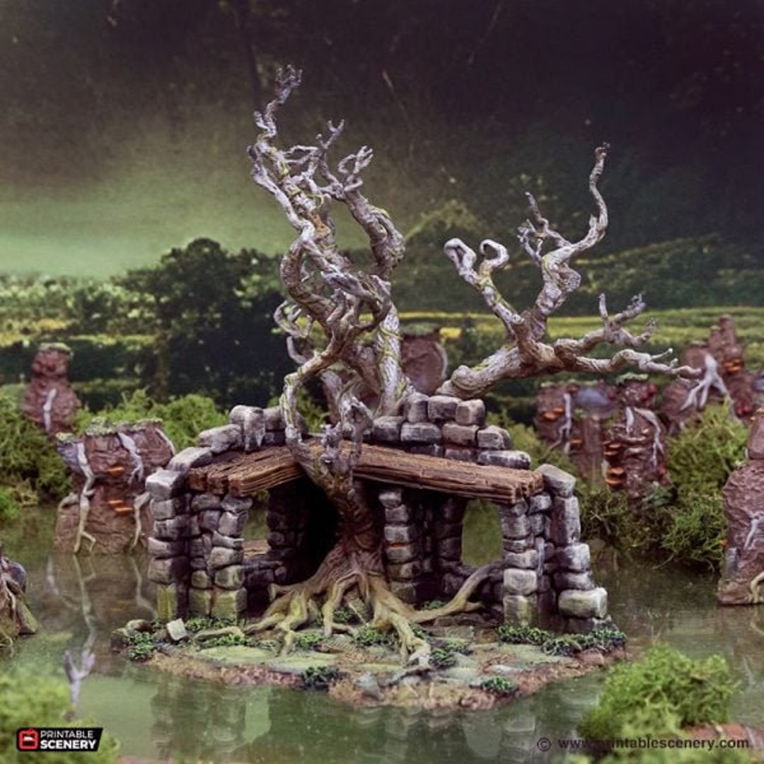 Wildwood Ruins B - the Gloaming Swamps - Printable Scenery Terrain ...
