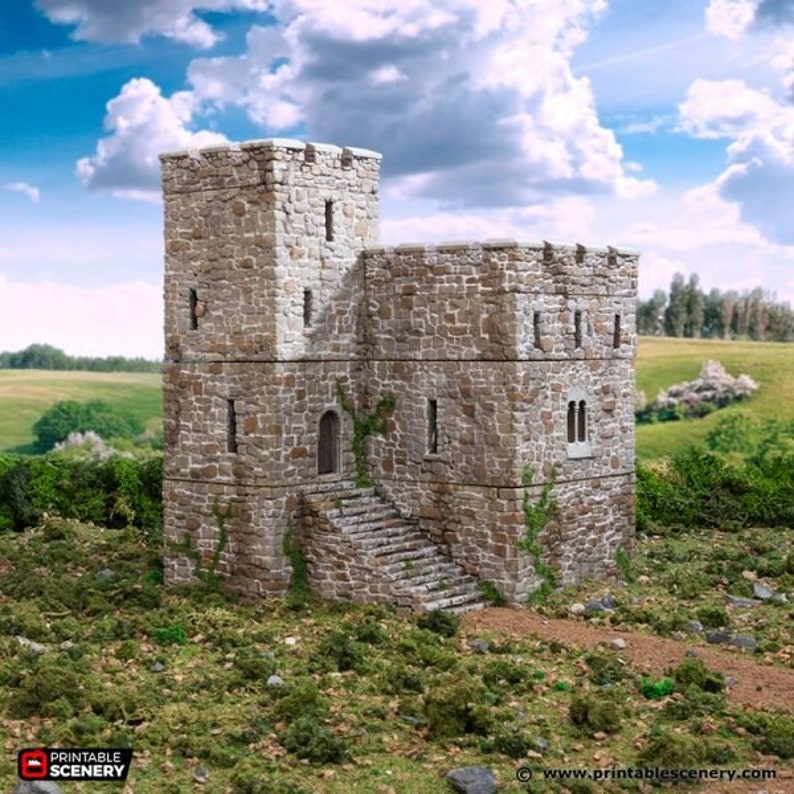 Norman Stone Fort King and Country Printable Scenery - Etsy