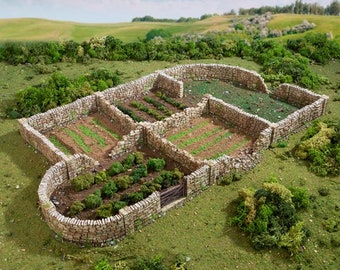 Norman Fort Walls Corner Towers King and Country Printable Scenery ...