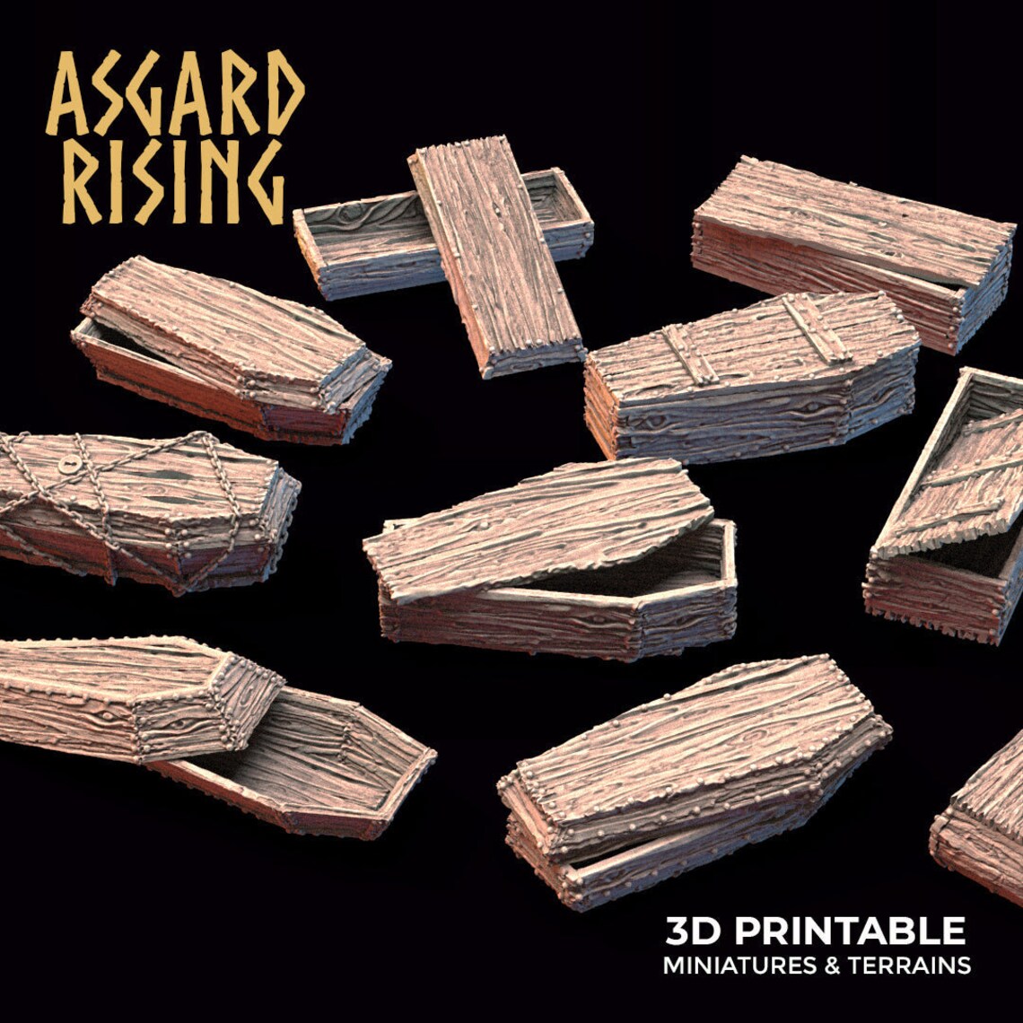 Coffins Set - Asgard Rising - Wargaming D&D Dnd - Etsy