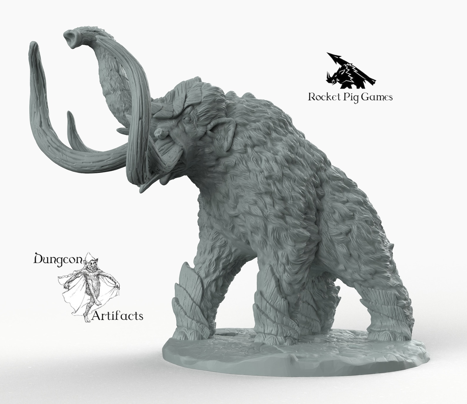 Dire Woolly Mammoth - Wargaming Miniatures Monster Rocket Pig Games D&D ...