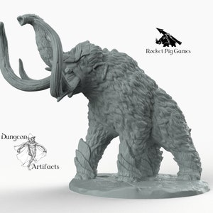 Dire Woolly Mammoth - Wargaming Miniatures Monster Rocket Pig Games D&D ...