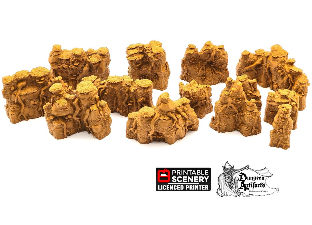 Swamp Grotto Walls - the Gloaming Swamps - Printable Scenery Terrain ...