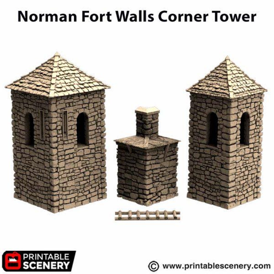 Norman Fort Walls - Corner Towers - King and Country - Printable ...