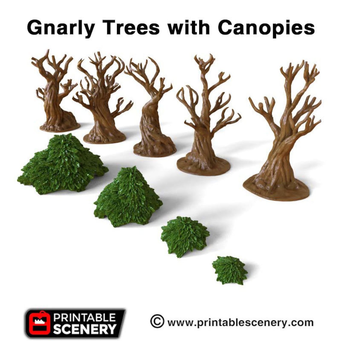 Gnarly Trees With Canopies Set - Clorehaven and the Goblin Grotto 15mm ...