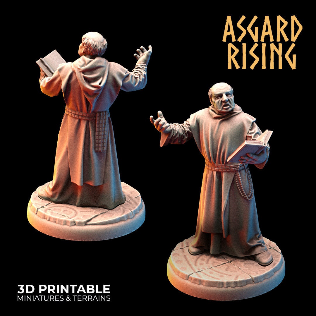Monk Set - Monks Friars Regular Canons - Asgard Rising Miniatures ...