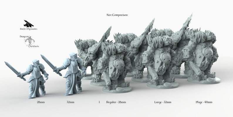 Orc Grunts Miniatures Monster Rocket Pig Games D&D Dnd | Etsy