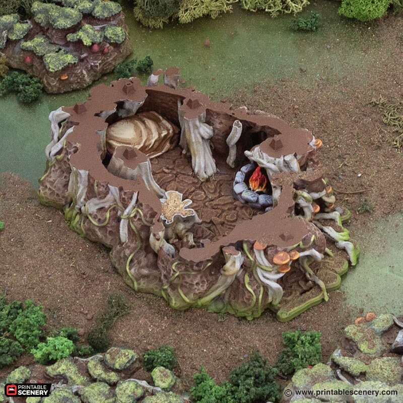 Giant Swamp Tree and Hovel - the Gloaming Swamps - Printable Scenery ...