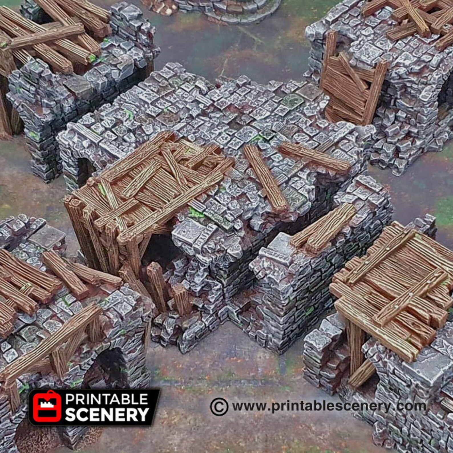 Ruined Bridge Spans 15mm 20mm 28mm 32mm Printable Scenery | Etsy