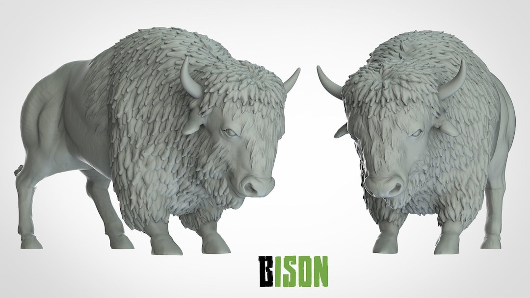 Bison - Animals - 3D IP Studios - Terrain Wargaming D&D Dnd 28mm 32mm ...