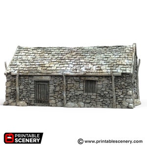 Old Stone Barn - 15mm 28mm 32mm Time Warp Wargaming Terrain Scatter D&D ...
