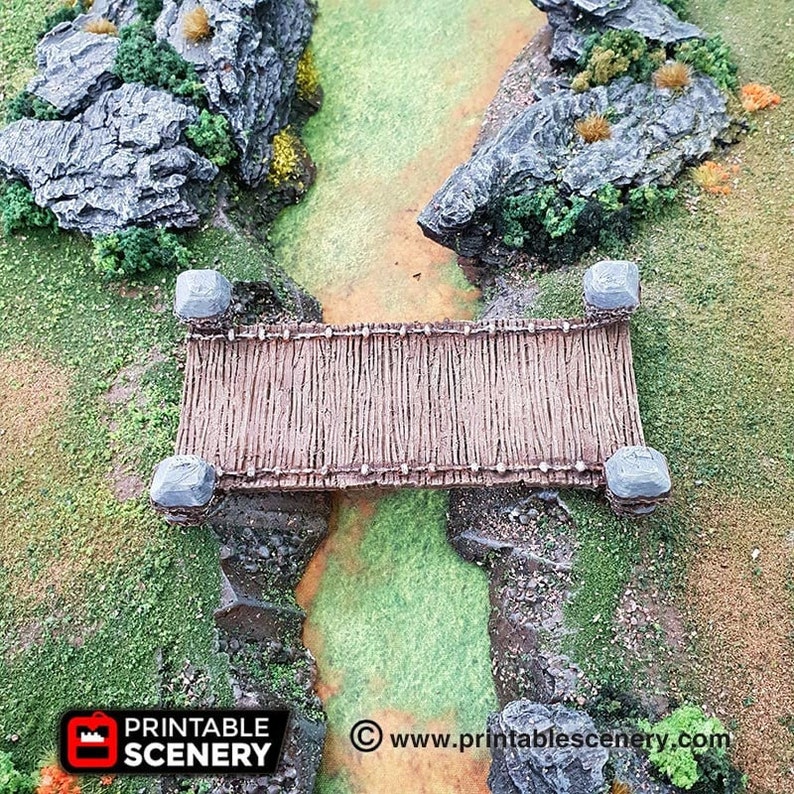 Chasm Bridge - Dwarves, Elves and Demons - Printable Scenery Terrain ...