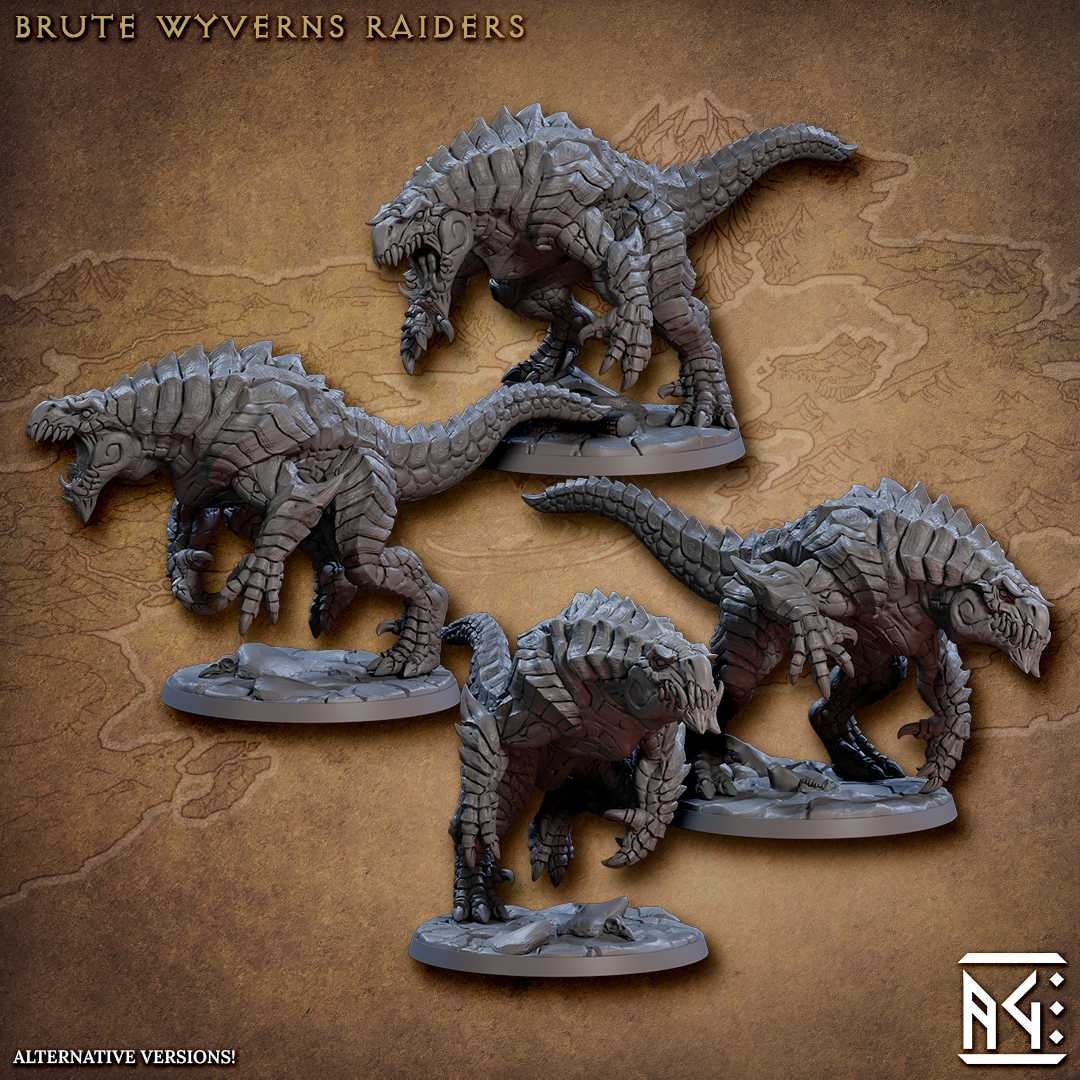 Brute Wyverns - Frostheart Lizardmen - Artisan Guild Minis Wargaming D ...