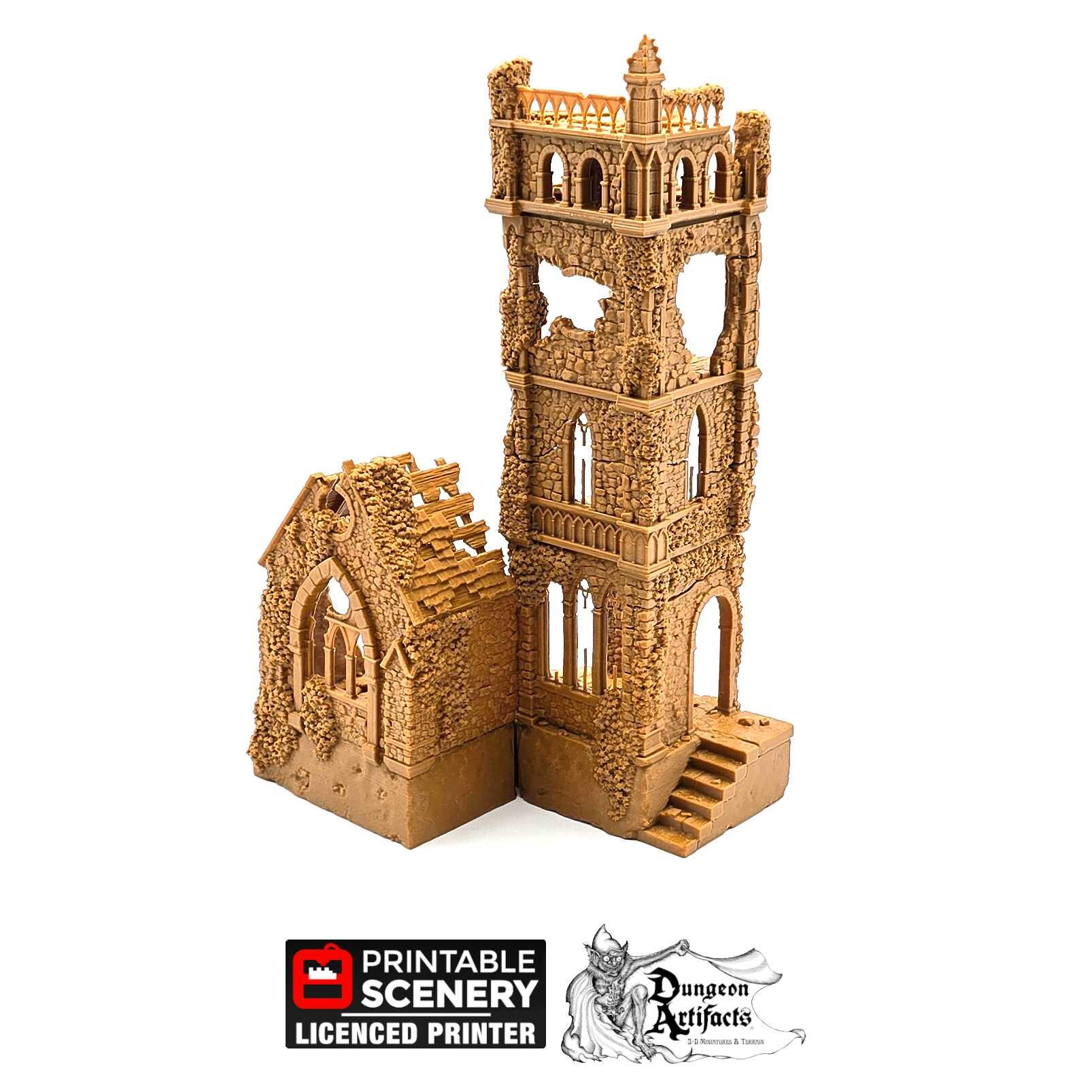 Bell Tower and Sept - Shadowfey Ruins 15mm 20mm 28mm 32mm 37mm ...