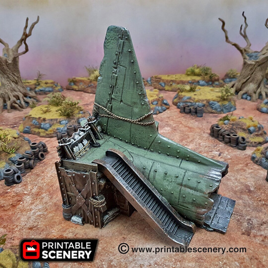 Cargo Plane Entrance - 15mm 28mm 20mm 32mm Brave New Worlds Wasteworld ...