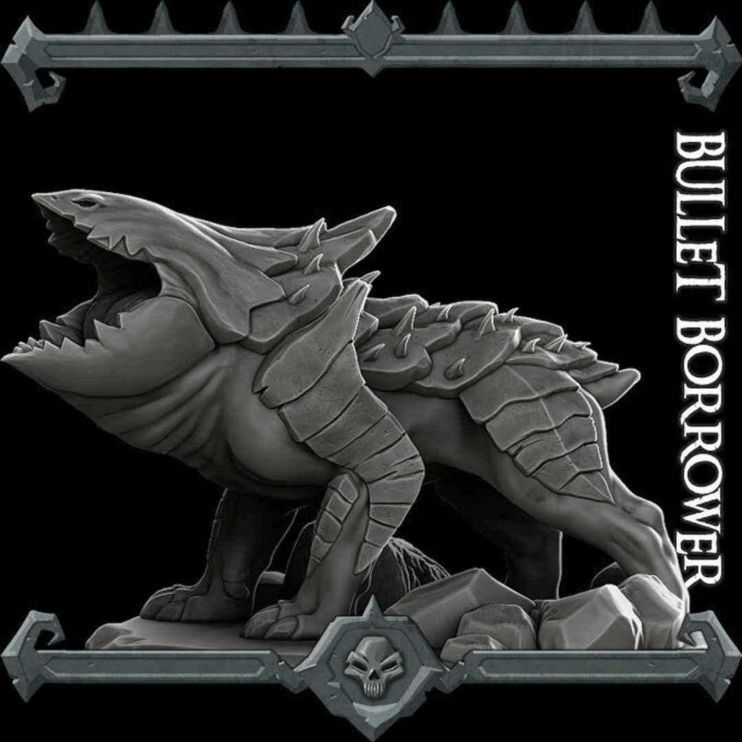 Bullet Burrower - Bulette - Wargaming Miniatures Monster Rocket Pig ...