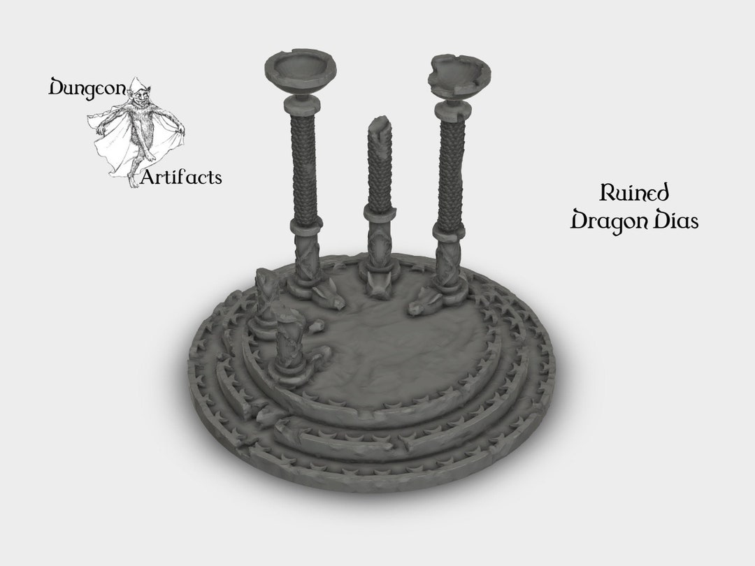 Rampage - Ruined Dragon Dais 28mm 32mm Wargaming Terrain - Etsy