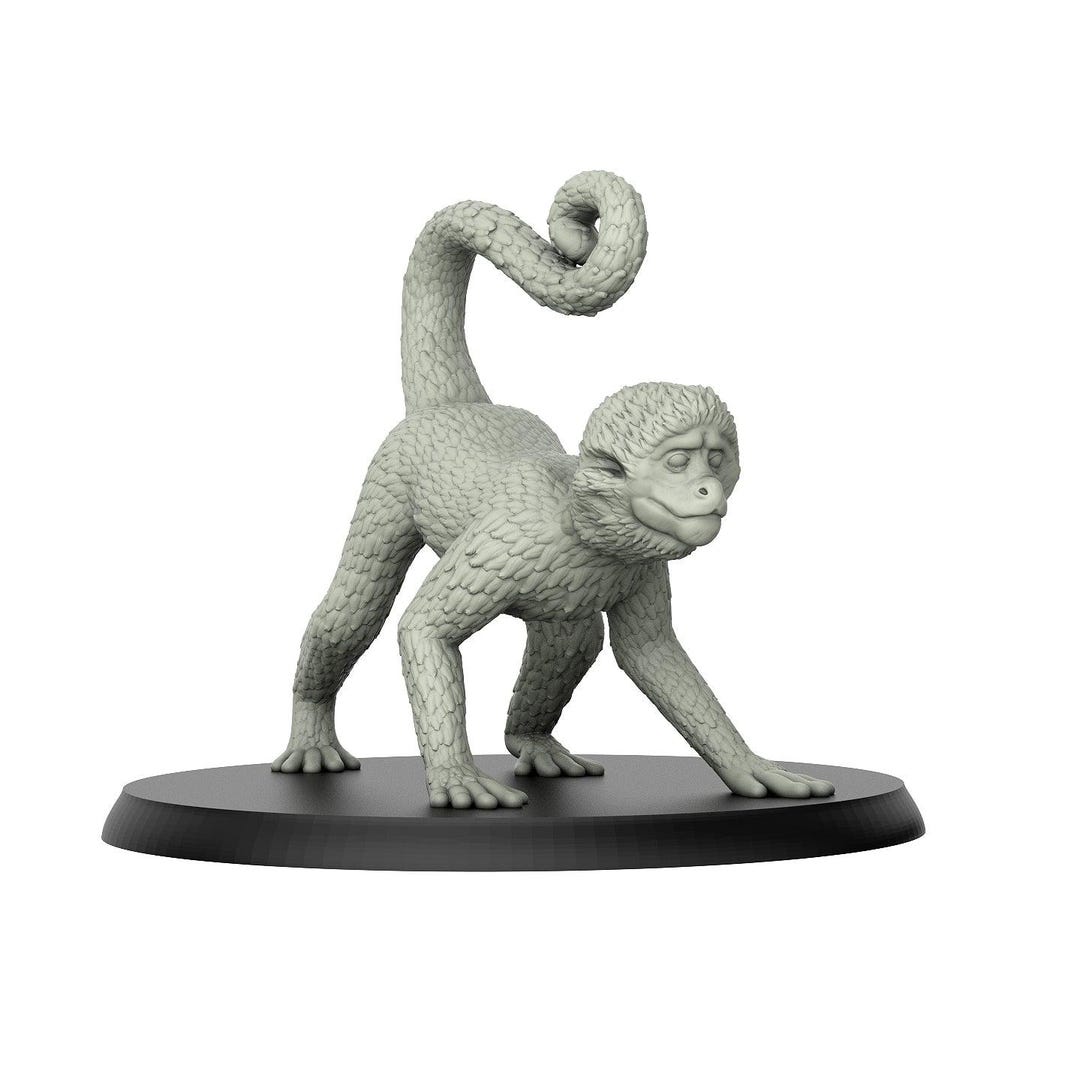 Monkey - Wild Animals - 3D IP Studios - Terrain Wargaming D&D Dnd 28mm ...