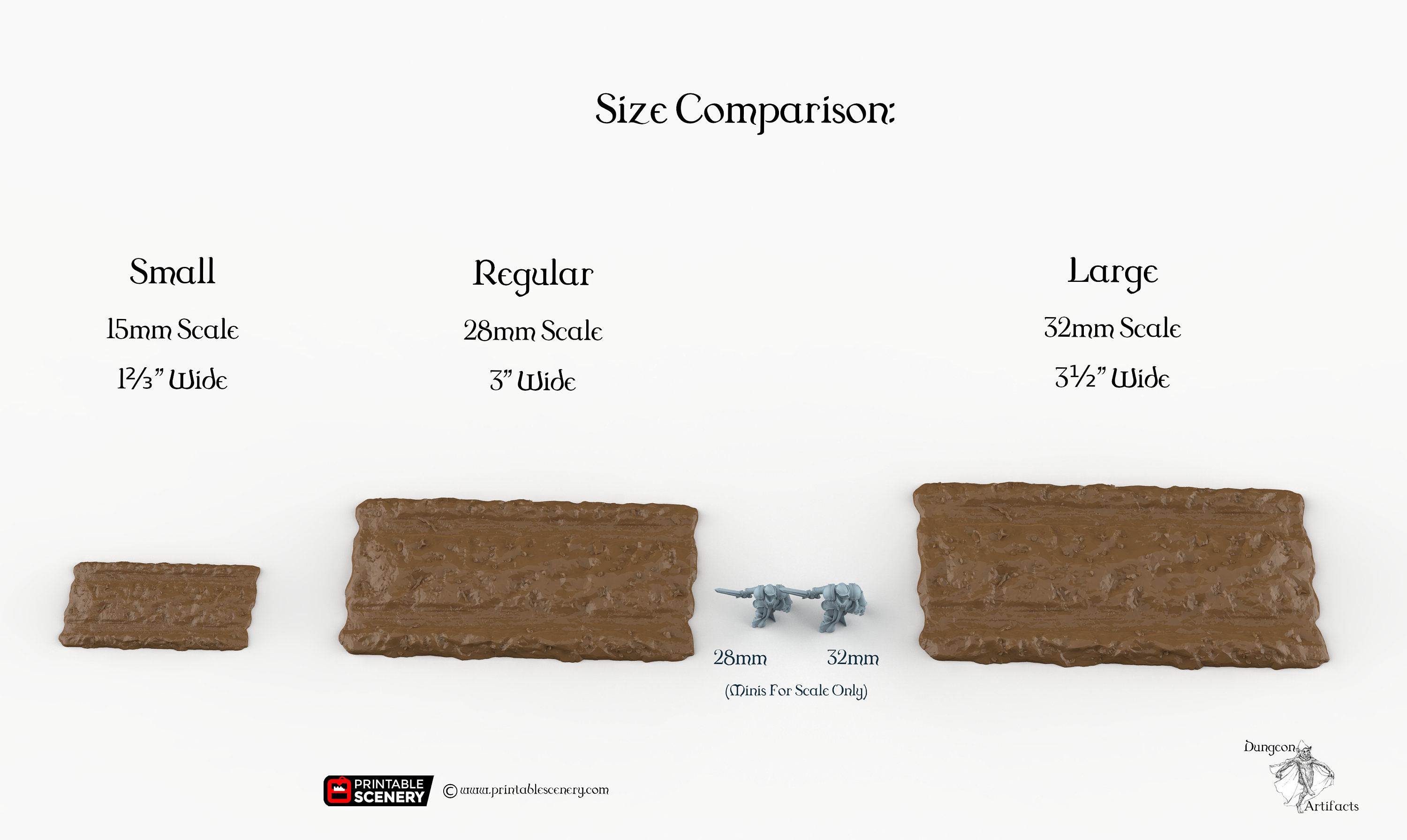 Forest Cart Tracks - 15mm 20mm 28mm 32mm Printable Scenery Shadowfey ...