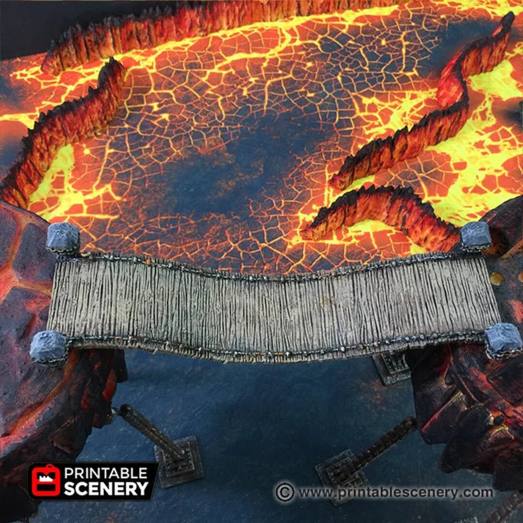 Chasm Bridge - Dwarves, Elves and Demons - Printable Scenery Terrain ...