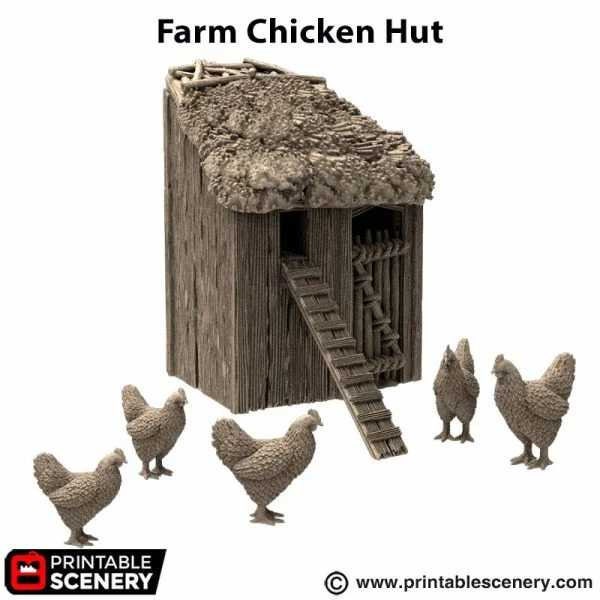 Farm Chicken Hut - King and Country - Printable Scenery Terrain ...