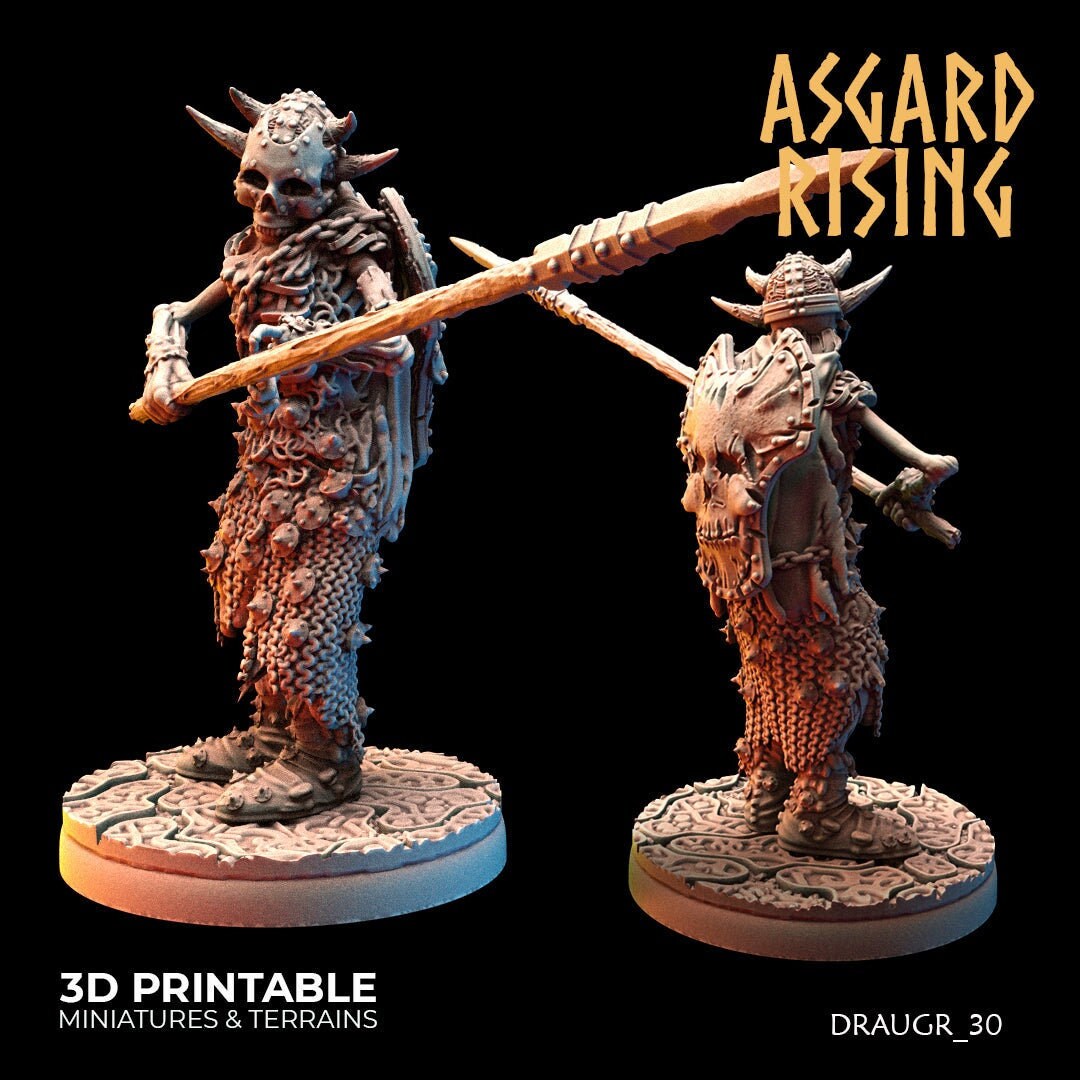 Draugr Phalanx 30 - Asgard Rising - Wargaming D&D Dnd - Etsy