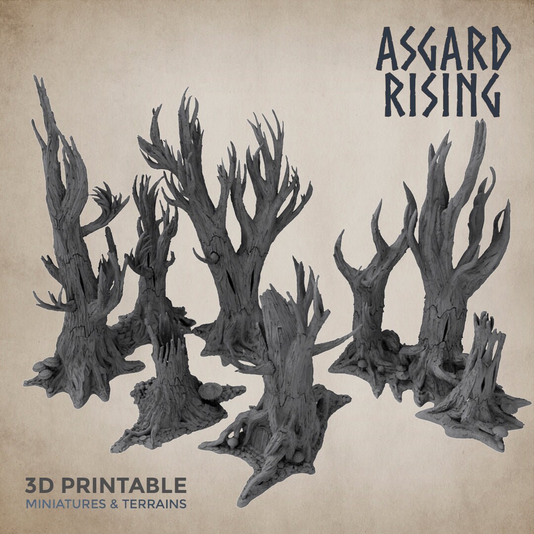 Wraith Wood Set - Asgard Rising Miniatures - Modular D&D Dnd - Etsy