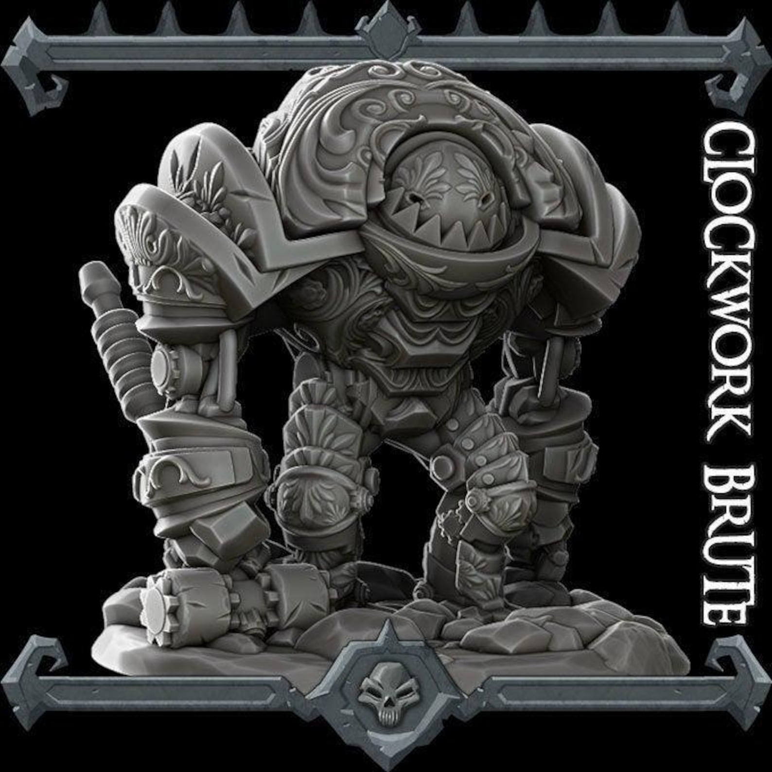 Clockwork Brute - Wargaming Miniatures Monster Rocket Pig Games D&D ...