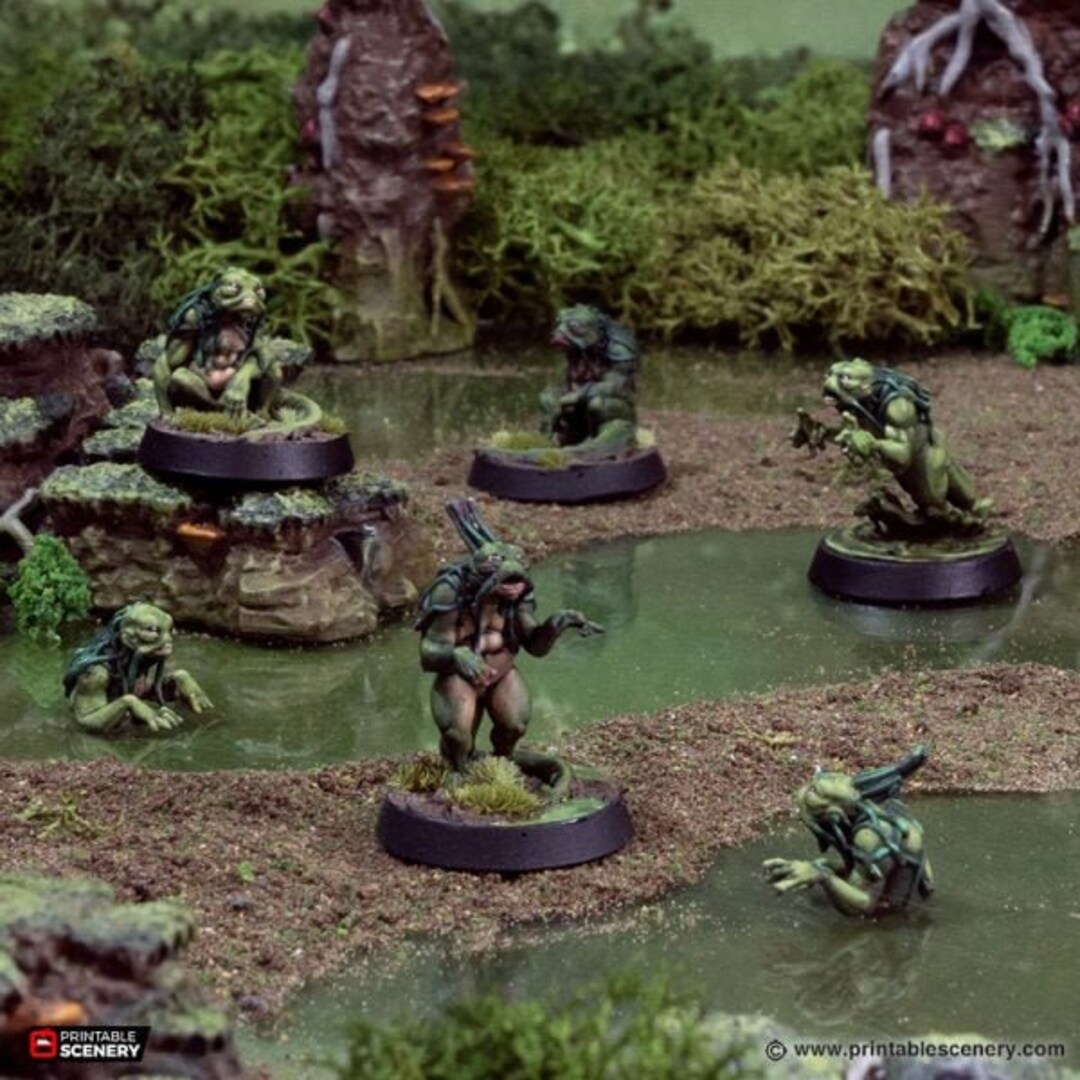 Nixies - the Gloaming Swamps - Printable Scenery Wargaming D&D Dnd 28mm ...