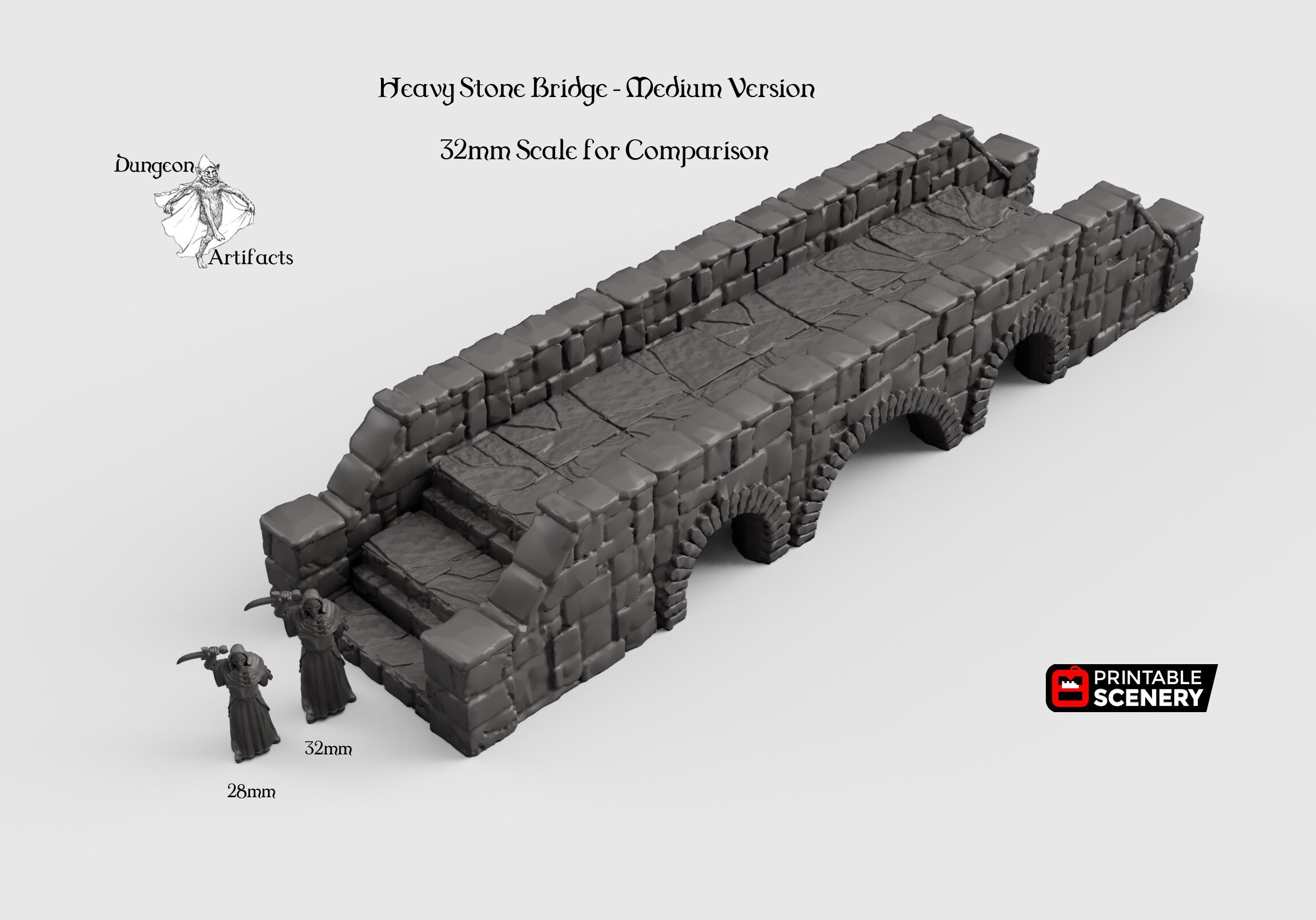 Heavy Stone Bridge 28mm 32mm Clorehaven and the Goblin - Etsy