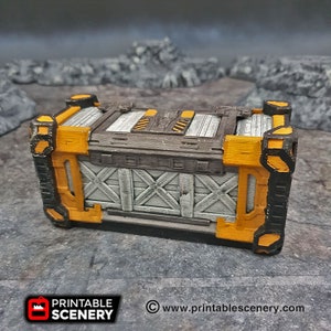 Starship Cargo Bay Containers - 15mm 28mm 32mm 42mm Brave New Worlds ...