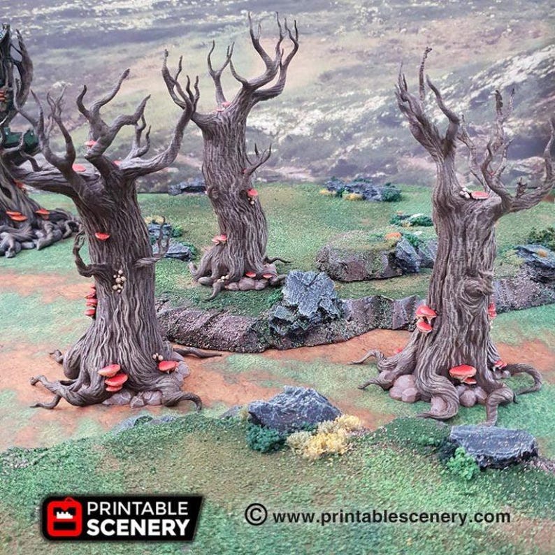 Gloomwood Trees - Dwarves, Elves and Demons 28mm 32mm Wargaming Terrain ...
