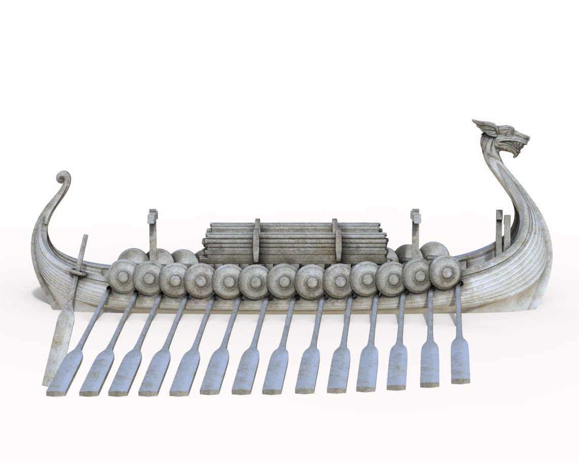 Viking Long Ship - Longship Apocalypse 15mm 28mm 32mm Wargaming Terrain ...