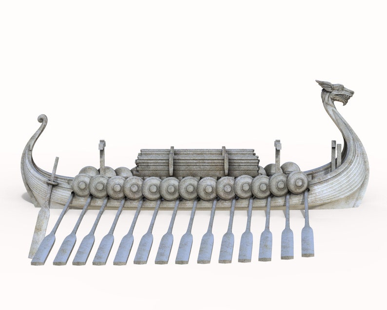 Viking Long Ship - Longship Apocalypse 15mm 28mm 32mm Wargaming Terrain ...