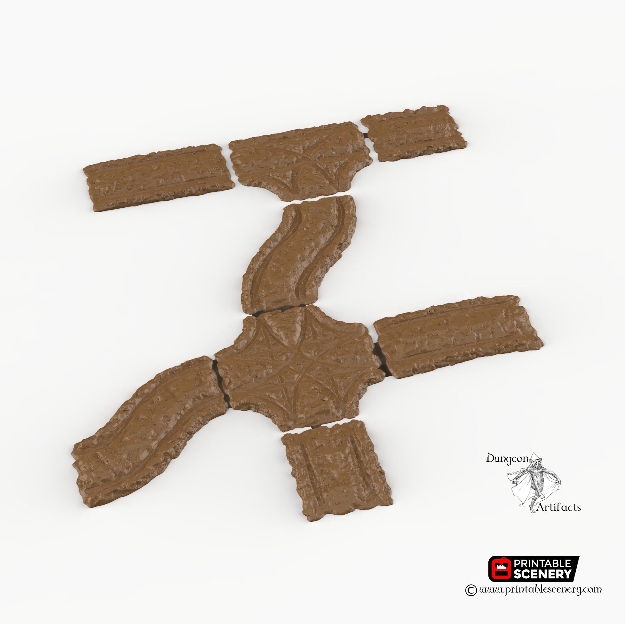 Forest Cart Tracks - 15mm 20mm 28mm 32mm Printable Scenery Shadowfey ...