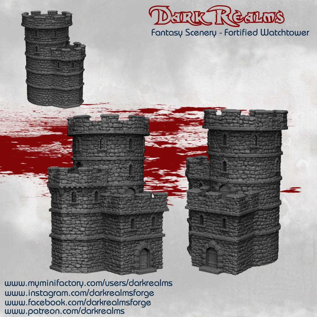 Fortified Watchtower - Fantasy Scenery - Dark Realms Terrain Wargaming ...