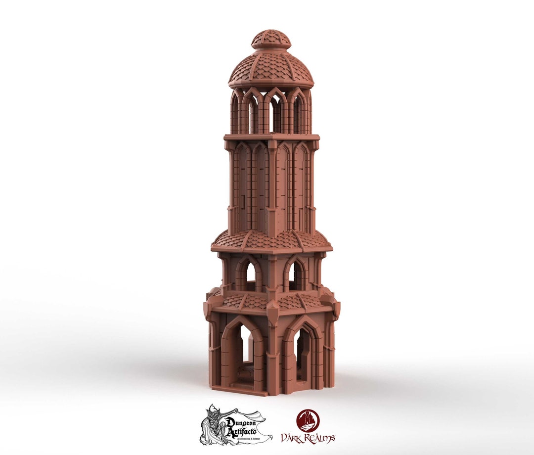 Atlantean Tower 1 - Atlantis - Dark Realms Terrain Wargaming D&D Dnd - Etsy