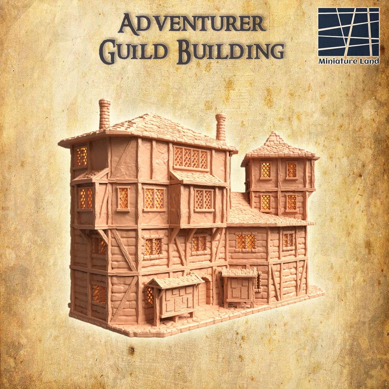 Adventurer Guild Building - Miniatureland - Terrain Wargaming D&D Dnd ...
