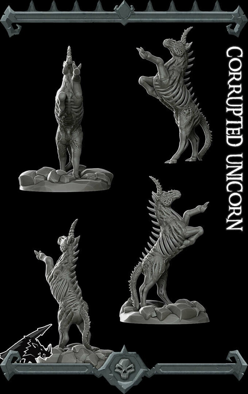 Corrupted Unicorn - Wargaming Miniatures Monster Rocket Pig Games - Etsy